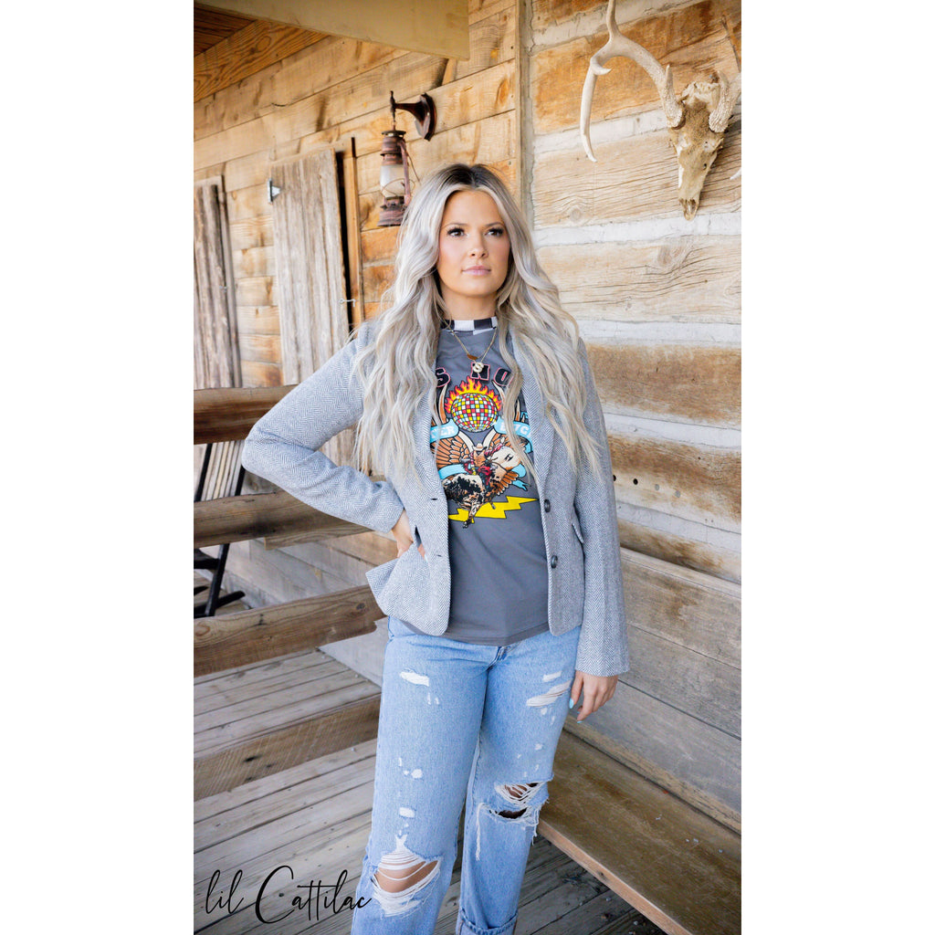 Mia Herringbone Blazer – Lil Cattilac