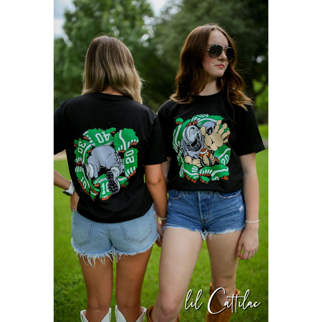 Football Player Busting Through - Football Tee – Lil Cattilac
