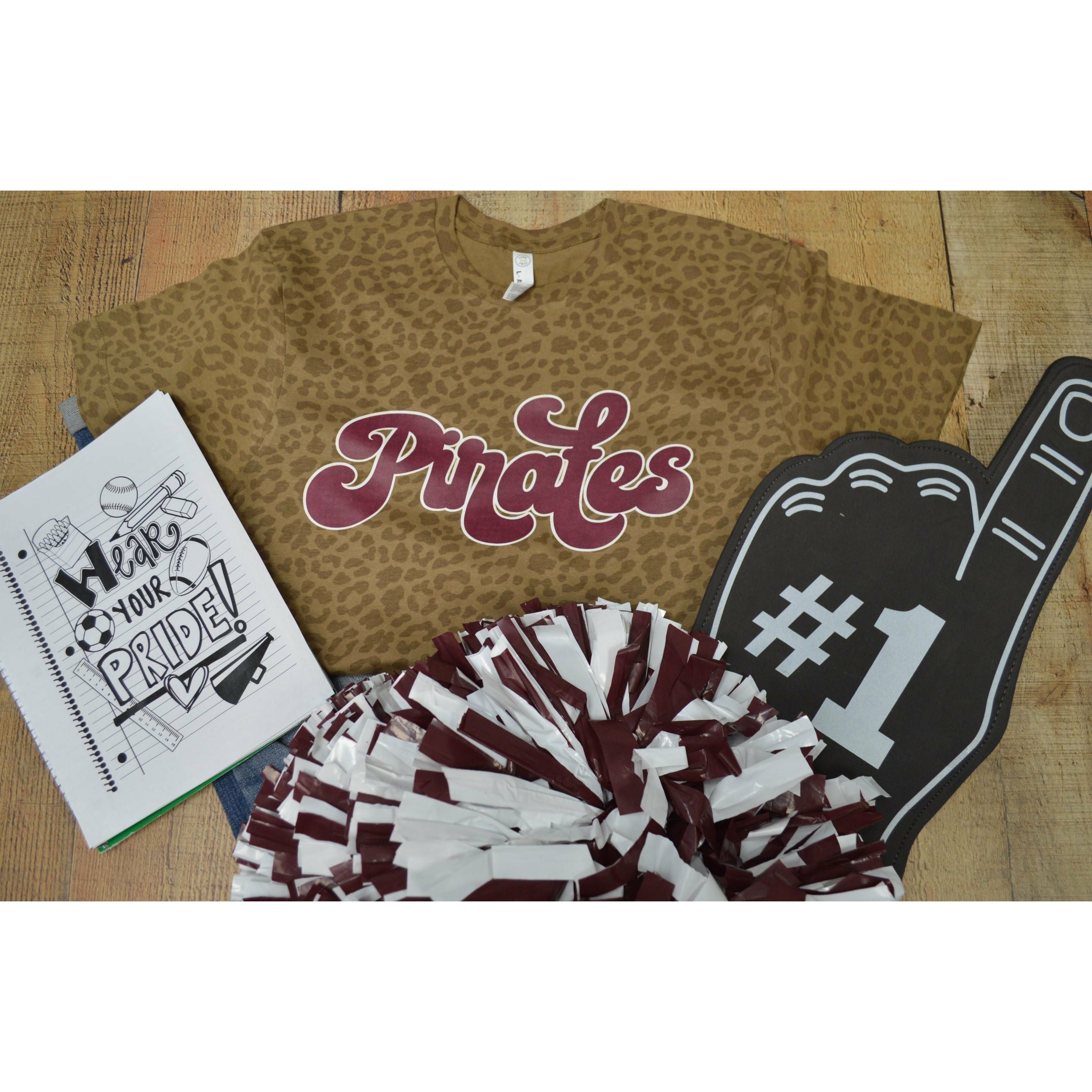 Eula Pirates - Script with Animal Print T-Shirt – Lil Cattilac