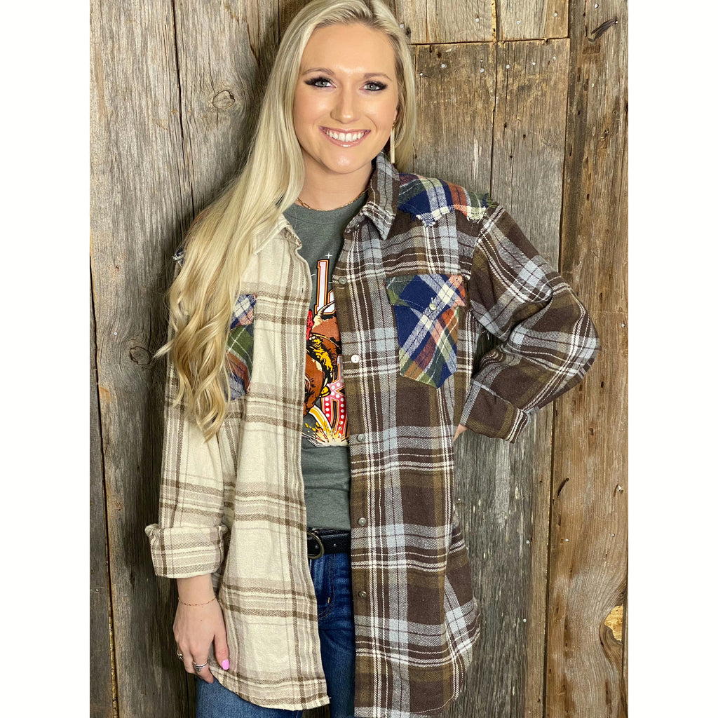 Stella Patchwork Flannel – Lil Cattilac